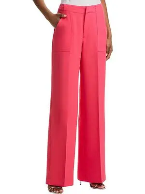 Aqua Wide Leg Trousers - Coral