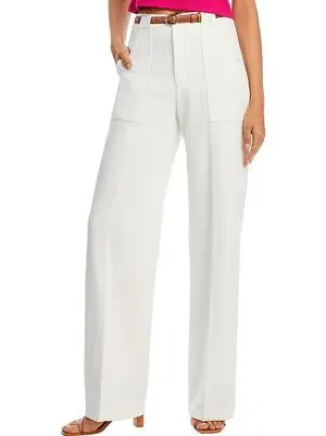 Aqua Wide Leg Trousers - White