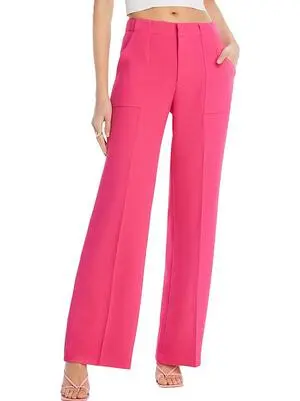 Aqua Wide Leg Trousers - Wild Berry