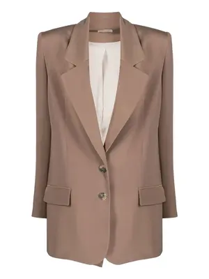 THE MANNEI Notched-lapel Single-breasted Blazer - Brown