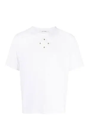 CRAIG GREEN Eyelet-detail Short-sleeve T-shirt - White