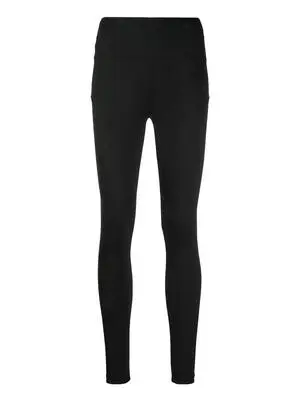 MSGM Logo-print High-waist Leggings - Black