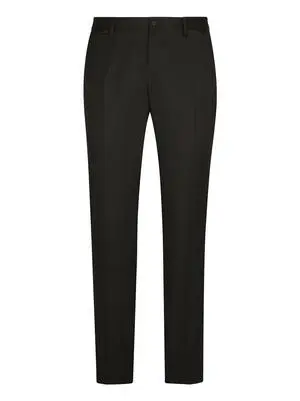 Dolce & Gabbana Tapered Tuxedo Trousers - Black