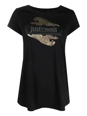 Just Cavalli Logo-print T-shirt - Black