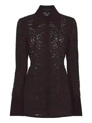 Proenza Schouler Floral Lace Shirt - Black