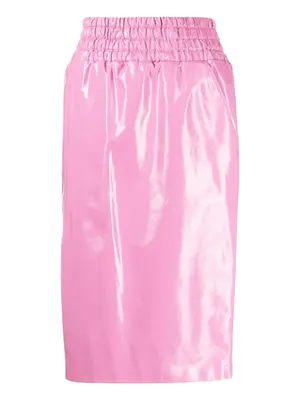 TOM FORD High-shine Finish Midi Skirt - Pink