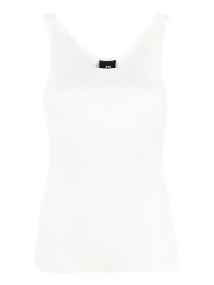 THOM KROM Scoop-neck Tank Top - White
