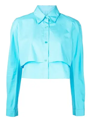 JNBY Double-layer Cropped Shirt - Blue