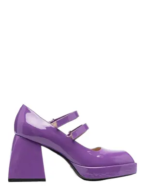 NODALETO 85mm Square-toe Pumps - Purple