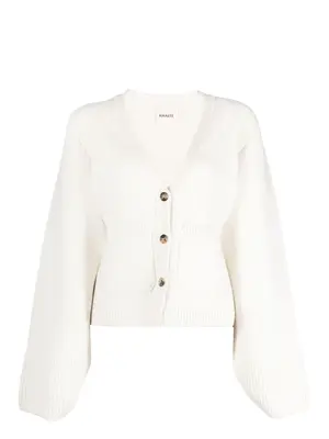 Khaite The Scarlet Cashmere Cardigan - White