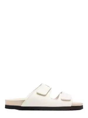 Palm Angels Logo-printed Leather Sandals - Neutrals