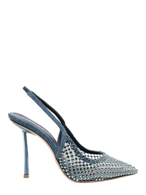 LE SILLA Gilda Embellished Slingback Sandals - Blue