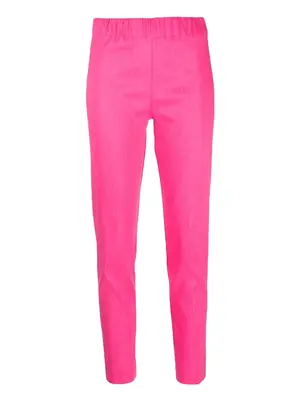 D.exterior Elasticated-waist Slim-cut Leggings - Pink