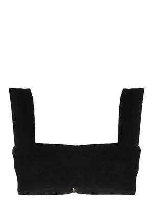 Patou Square-neck Crop Top - Black