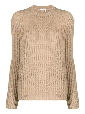 CHLOÉ Chloé Crew-neck Waffle-knit Jumper