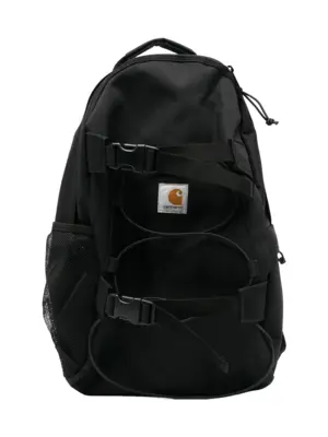 Carhartt Work In Progress Logo-patch Zip-up Backpack - Black
