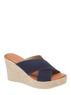 Cordani Braylin Espadrille Wedge Sandal - Blue Suede