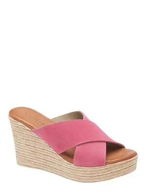 Cordani Braylin Espadrille Wedge Sandal - Fuschia Suede