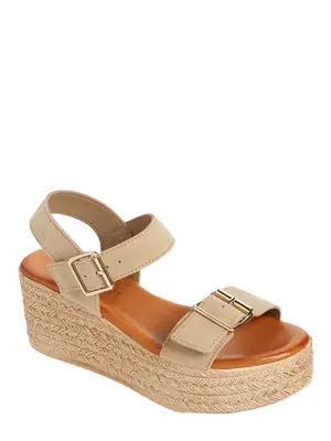 Cordani Betsy Espadrille Wedge Sandal - Sabbia Suede