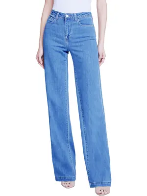 L'Agence Clayton Wide-Leg Jeans Salina