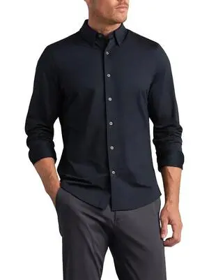 RHONE Commuter Slim Fit Button-up Shirt - True Navy Oxford