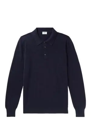 GHIAIA Cashmere Polo Shirt - Blue