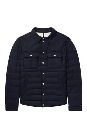 Moncler Mirmandix Slim-fit Quilted Felt Down Jacket - Blue
