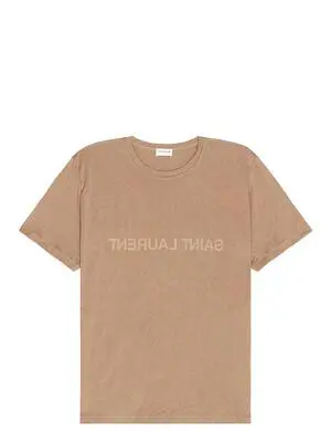 Saint Laurent T-shirt In Brown - Taupe & Naturel