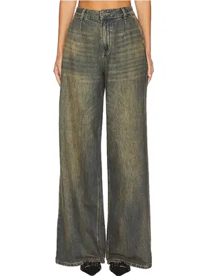 AFRM Turner Jeans Tinted Grunge Wash