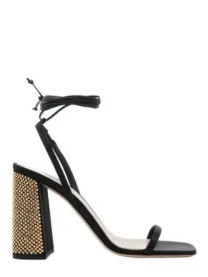Miu Miu Crystal-embellished High Heel Sandals - Black