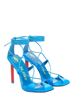 Attico Adele Lace-up Sandals - Blue