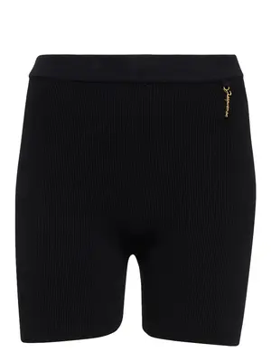 Jacquemus Le Short Pralu Ribbed-knit Shorts - Black