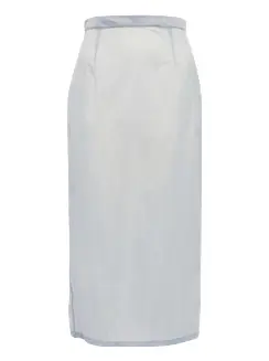 MAISON MARGIELA Semi-sheer Midi Skirt - Silver