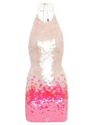 David Koma Gradient Sequin Minidress - Pink