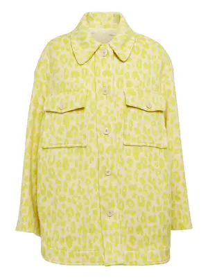 Isabel Marant Printed Virgin Wool Overshirt - Yellow