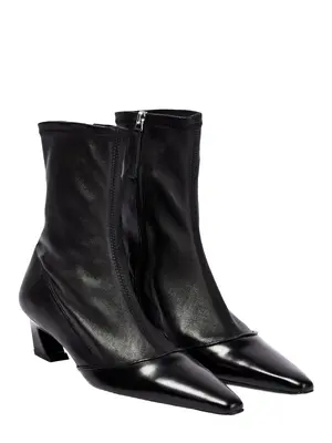 Acne Studios Bano Leather Ankle Boots - Black