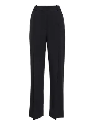 Victoria Beckham Pleated Wide-leg Trousers - Black