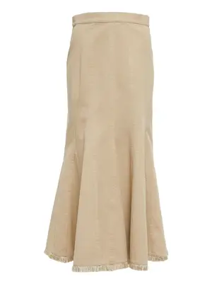 MAX MARA Max Mara High-Rise Cotton Midi Skirt