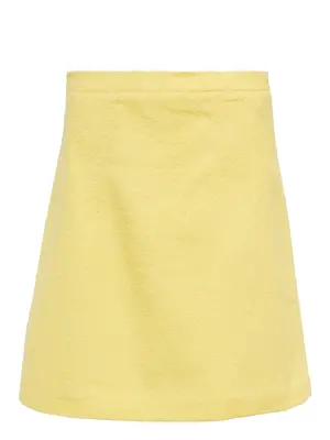 Patou Tweed Miniskirt - Yellow