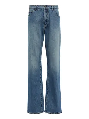 Alaïa Lover Low-rise Straight Jeans - Blue