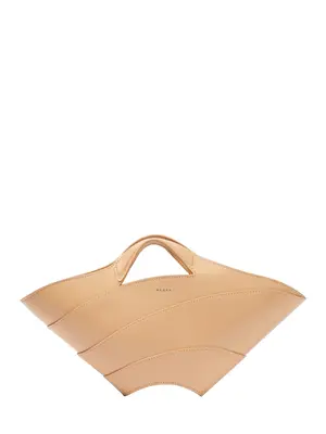 Alaïa Khaima Small Leather Tote - Neutrals