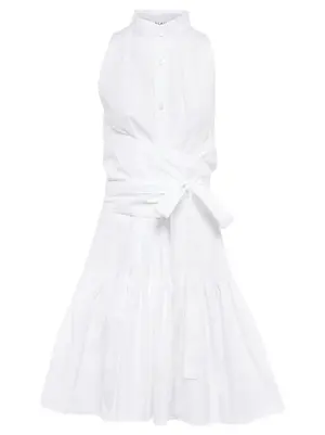 Alaïa Cotton Poplin Minidress - White