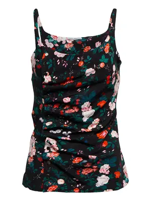 Rabanne Ruched Floral Top - Multicoloured