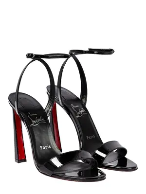 CHRISTIAN LOUBOUTIN Condorapik Queen 100 Leather Sandals - Black