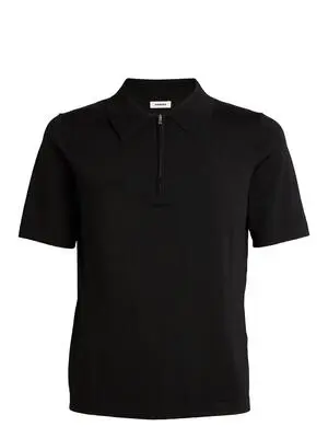 Sandro Half-zip Polo Shirt - Black