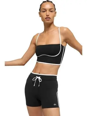 Alo Yoga Airbrush Streamlined Bra Tank Top - Black/white