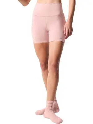 Alo Yoga 5" Airbrush High-waist Biker Short - Pink Quartz