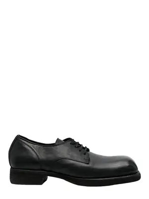Guidi Lace-up Leather Shoes - Black