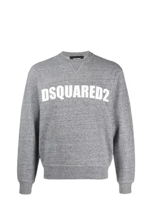 Dsquared2 Crystal-embellished Logo-print Sweatshirt - Grey