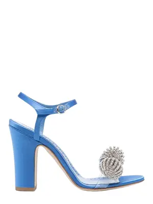Manolo Blahnik Ostria 90mm Star-embellished Sandals - Blue